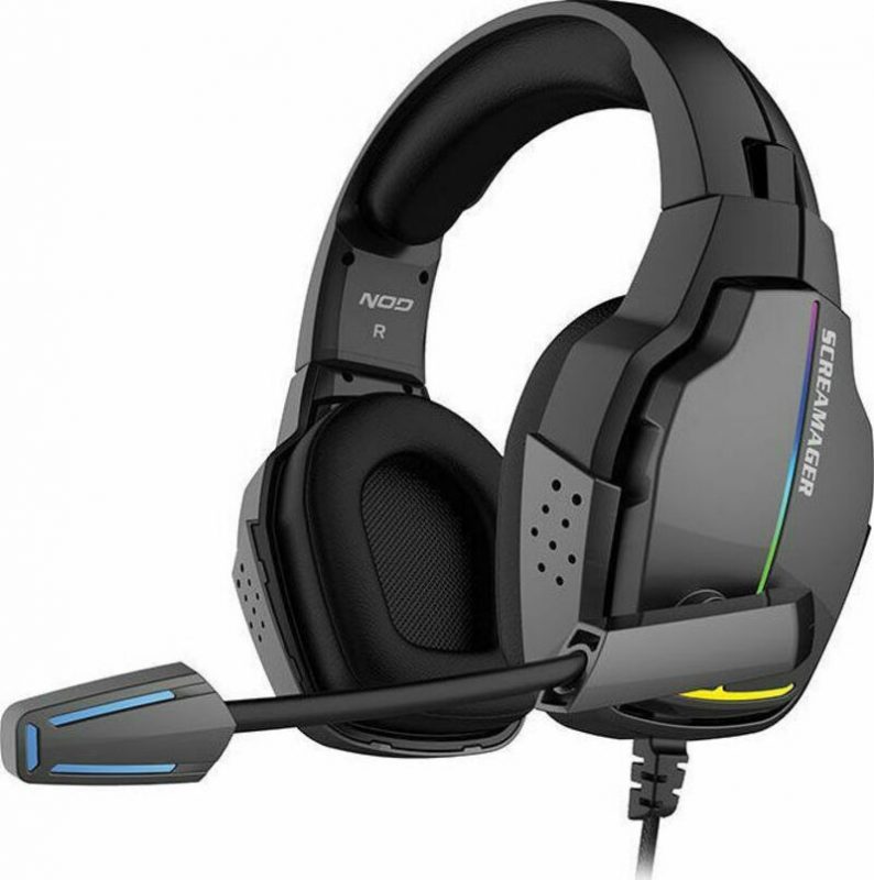 ΑΚΟΥΣΤΙΚΑ GAMING HEADSET NOD ΜΕ ΜΙΚΡΟΦΩΝΟ ΚΑΙ RGB LED ΦΩΤΙΣΜΟ - INDELEC